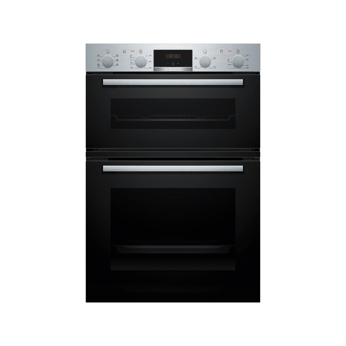 Bosch MBA533BS3B Series 4 Built-In Double Oven, 71/34 Litre, Flap Door