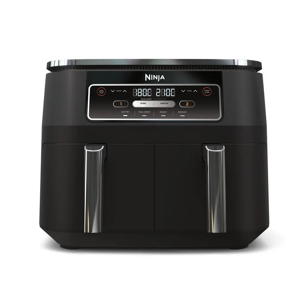 Ninja AF200UK Foodi 4-in-1 Dual Zone 7.6 Litre Air Fryer, Black