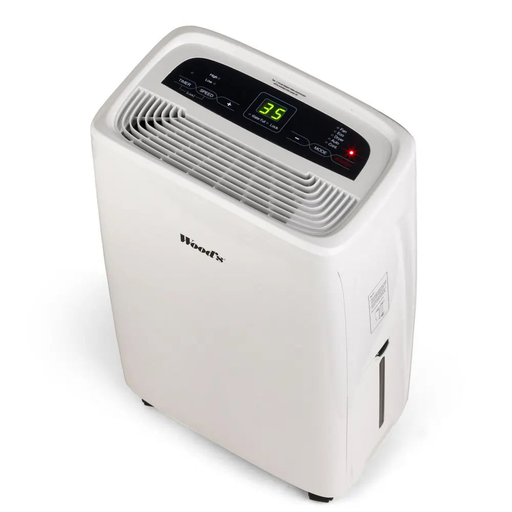 Woods MDX14 10 Litre Dehumidifier, White | Atlantic Electrics