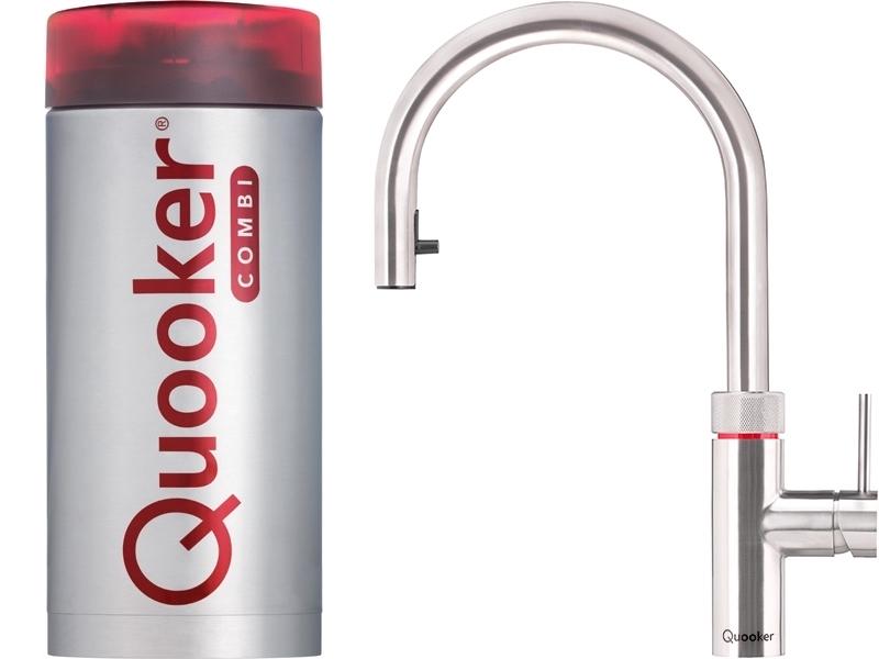 Quooker Flex COMBI 2.2 Stainless Steel 3 in 1 Boiling Water Tap with 7 ...