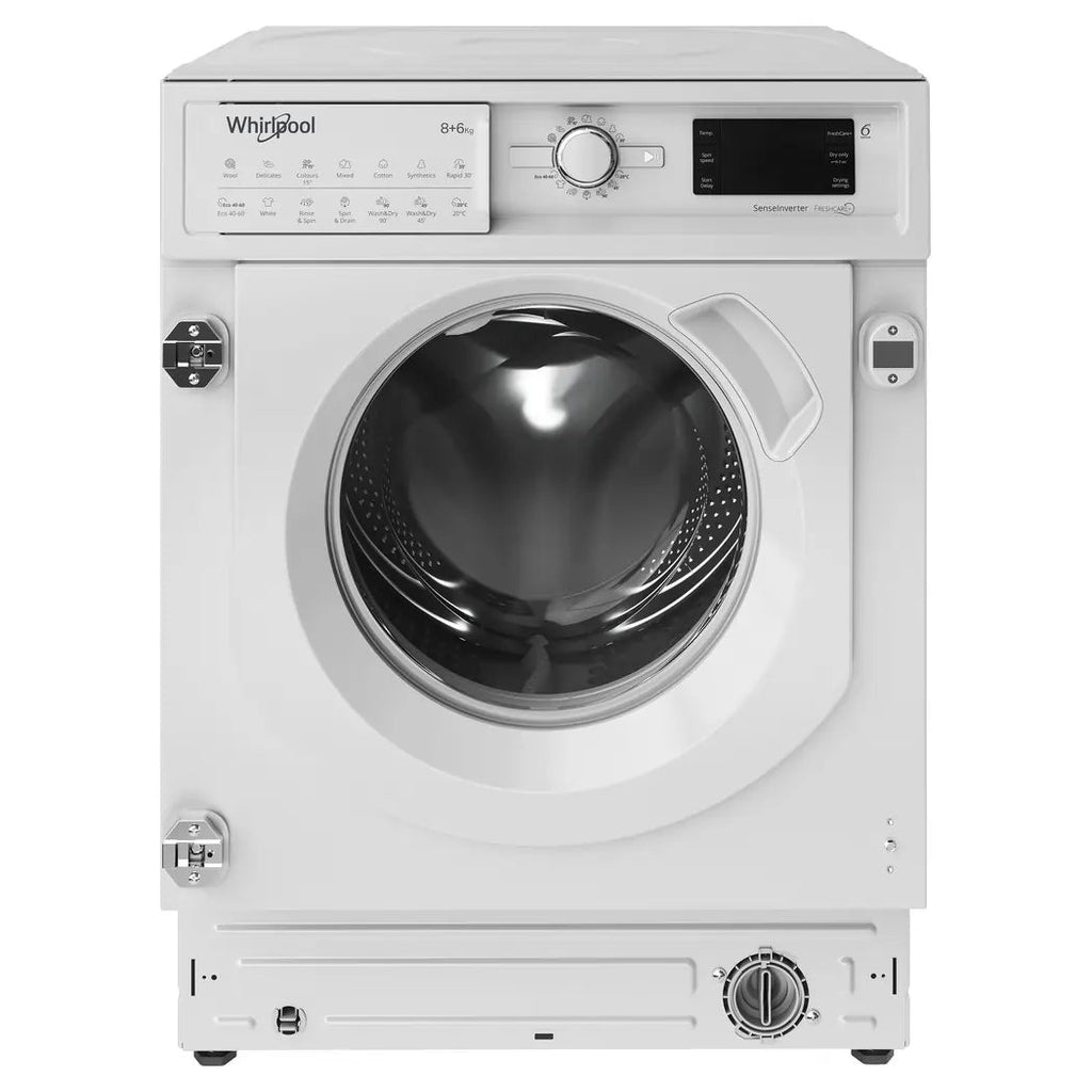 Whirlpool BIWDWG861485 8kg 1400 RPM Integrated Washer Dryer - White ...